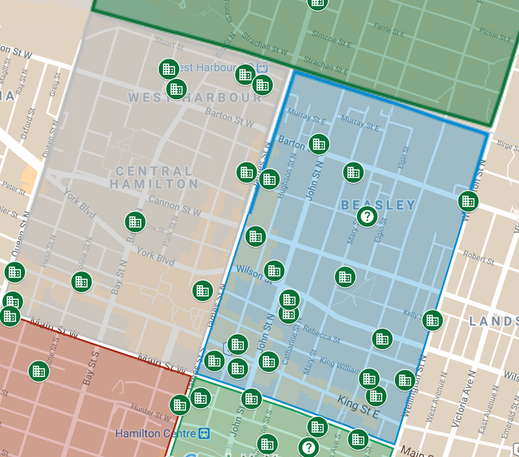 Map of Development Sites in Ward 2 | Downtown Sparrow